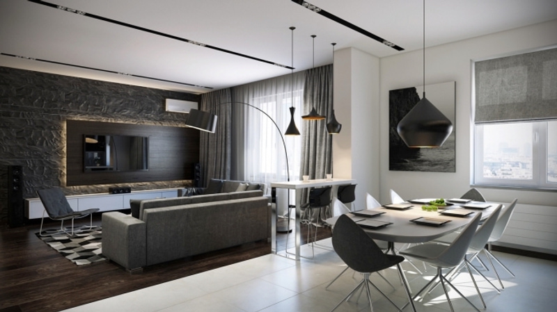 Charcoal or anthracite color in interior design - 50 super ideas to ...