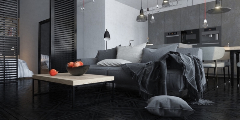 Charcoal or anthracite color in interior design - 50 super ideas to ...