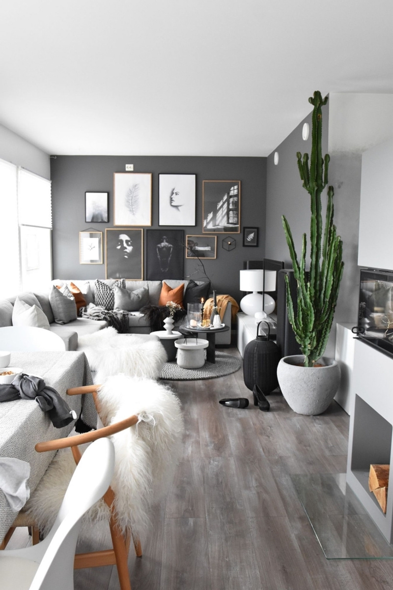 Charcoal or anthracite color in interior design - 50 super ideas to ...
