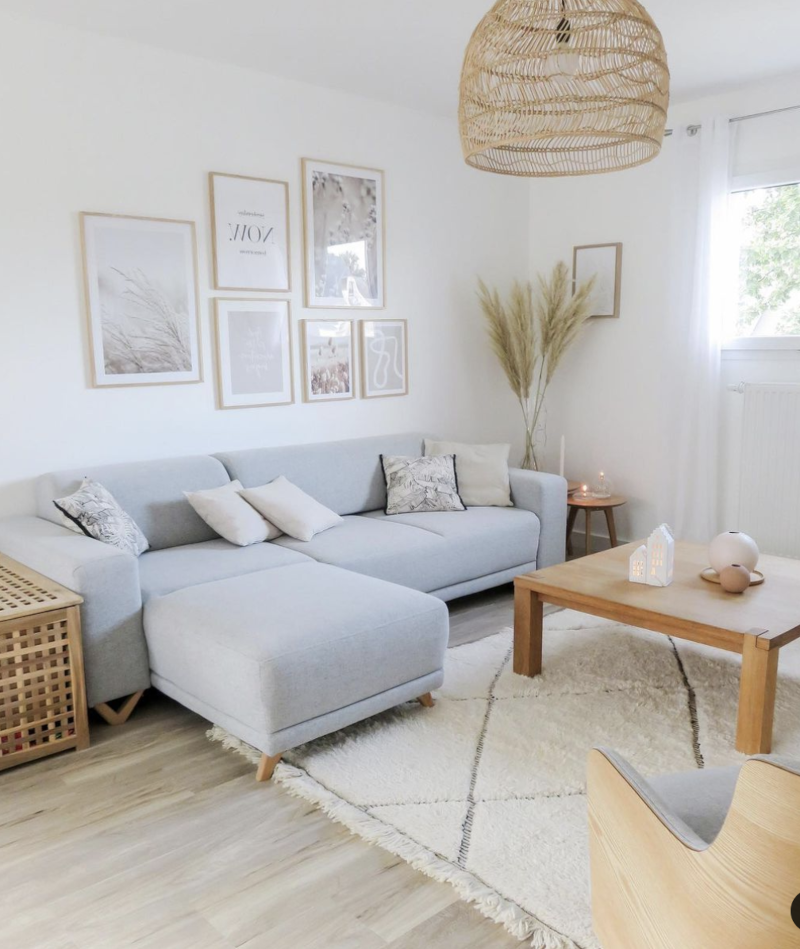 Natural cocooning living room decoration ideas in the spirit of spring ...