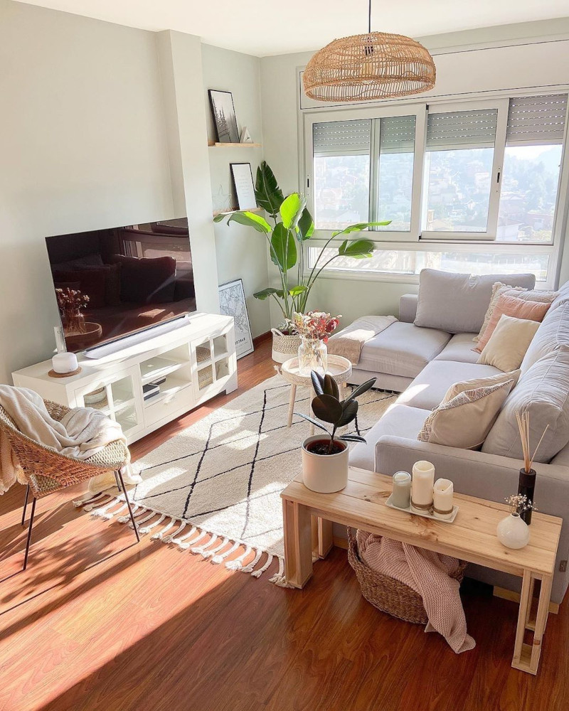 Natural cocooning living room decoration ideas in the spirit of spring ...