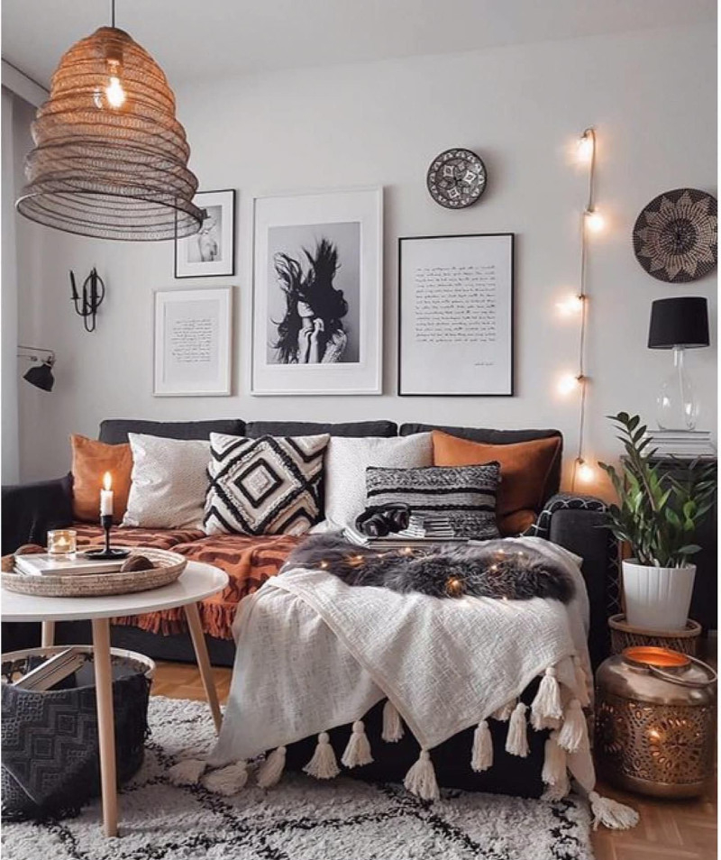 Natural cocooning living room decoration ideas in the spirit of spring ...