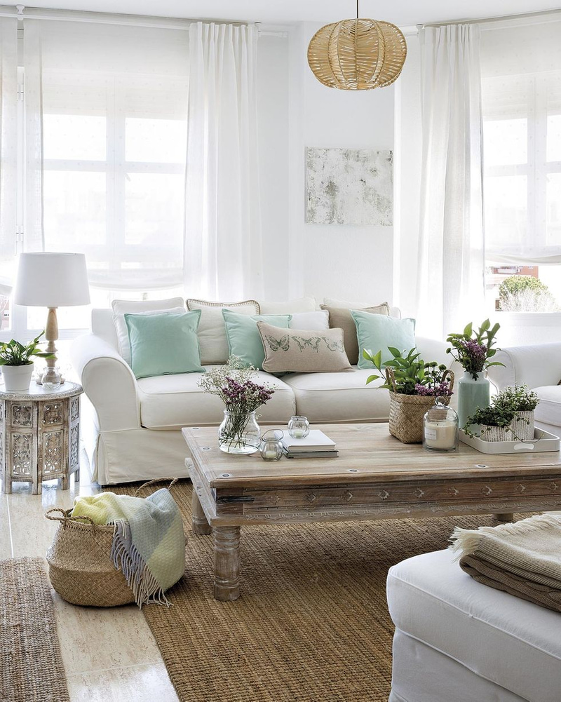 43 Beautiful living rooms decorated for spring - a fresh dose of ...