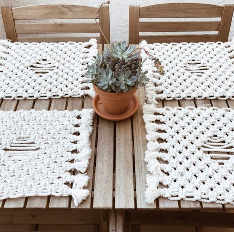 Decorate in a modern way with macrame table runners | My desired home