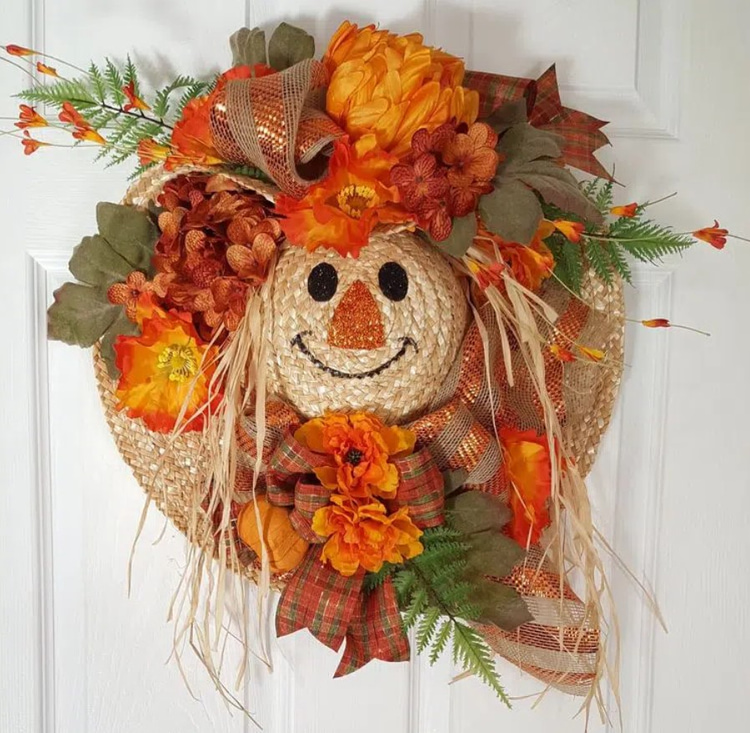 Beautiful autumn decoration with straw hats - 22 great ideas for ...
