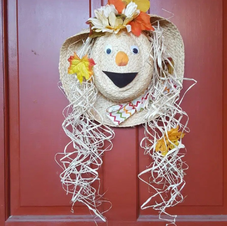 Beautiful autumn decoration with straw hats - 22 great ideas for ...