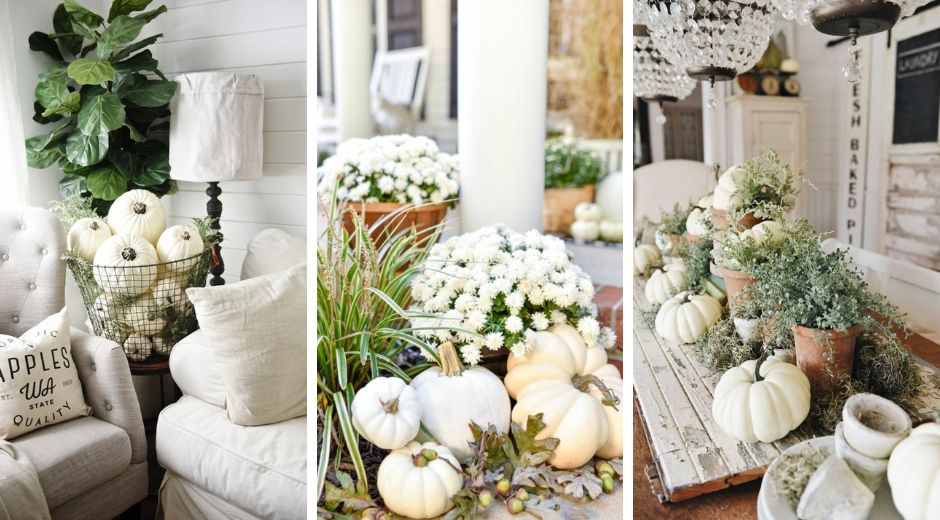 Fresh and stylish fall decorating ideas with white pumpkins | My ...