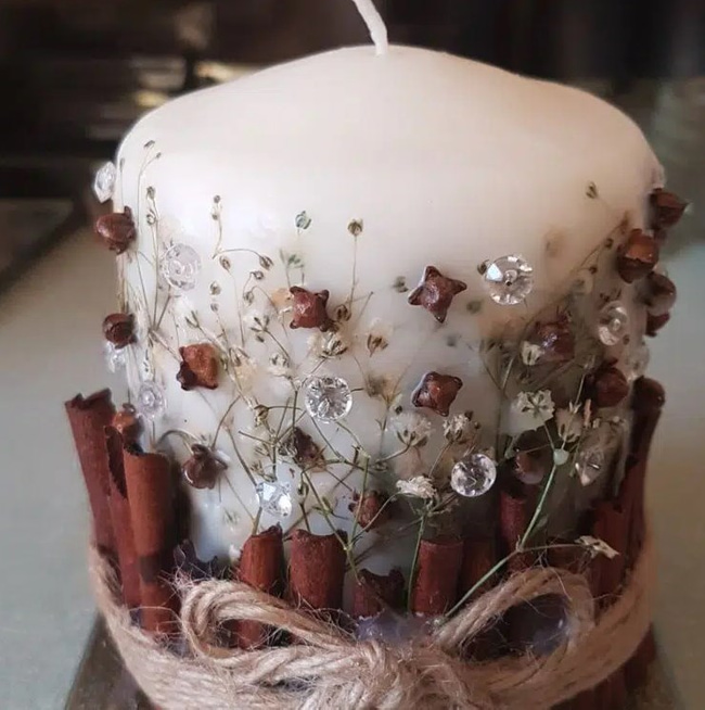 Turn an ordinary candle into a beautiful winter decoration – get ...