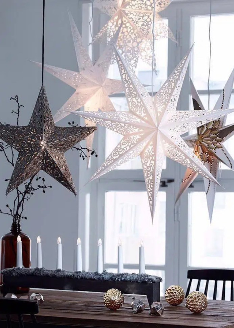 Create beautiful Christmas star decorations - 24 inspirations to copy ...