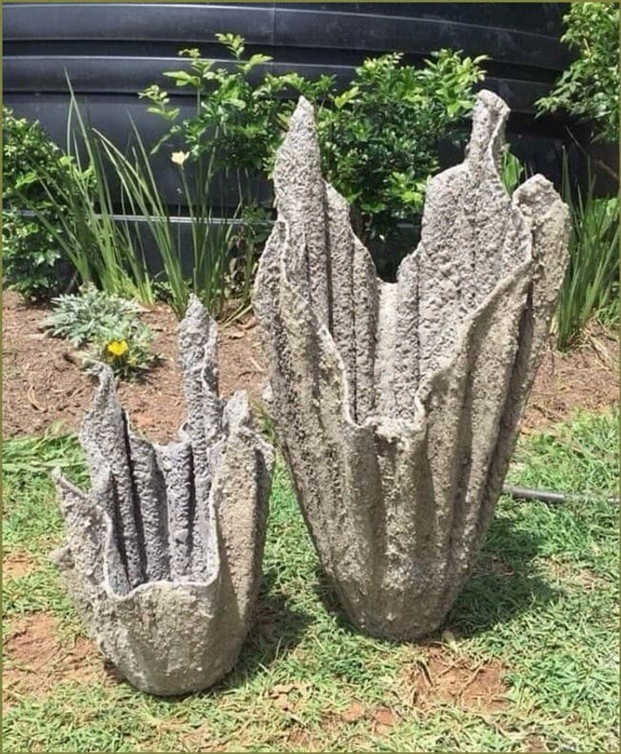 50 Amazing Ideas DIY for Homemade Outdoor Cement Planters | My desired home