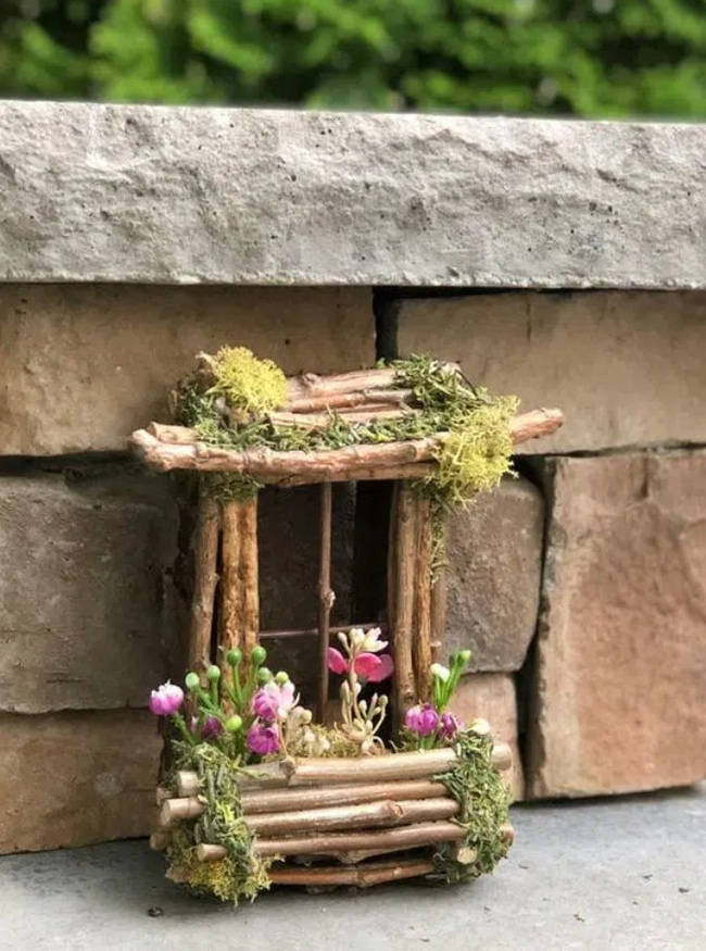 20 DIY ideas of beautiful natural windows from twigs and branches ...