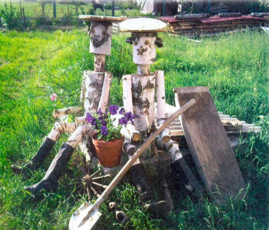30 Fun DIY garden decoration ideas with wooden log figures | My desired ...