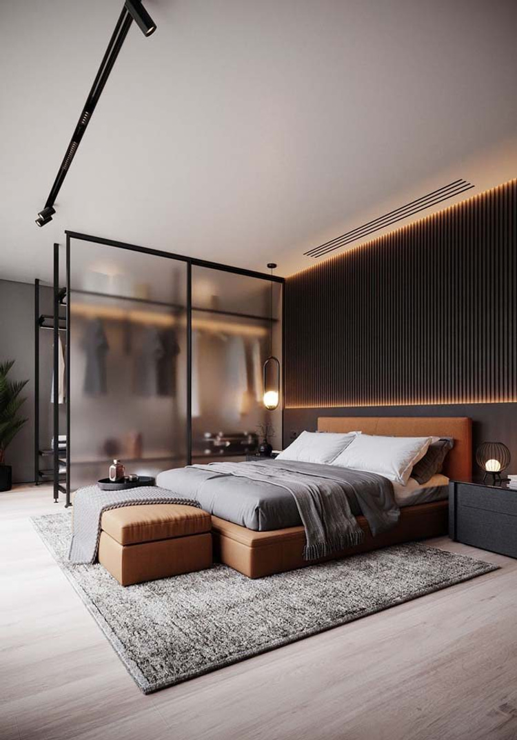 Headboard with LED lighting: how to do it and 48 great ideas for ...