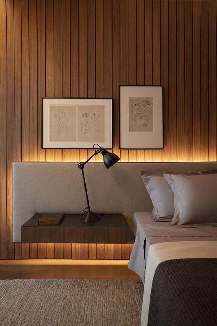 Headboard with LED lighting: how to do it and 48 great ideas for ...