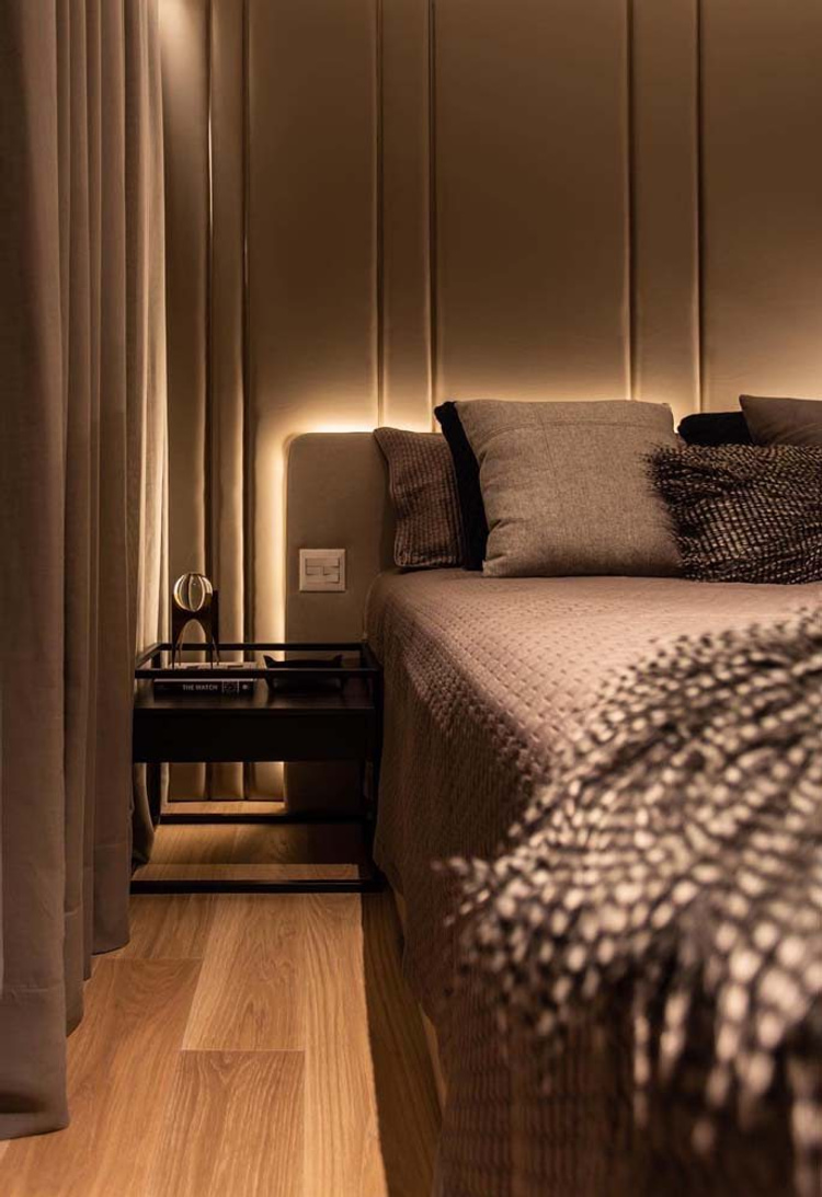 Headboard with LED lighting: how to do it and 48 great ideas for ...