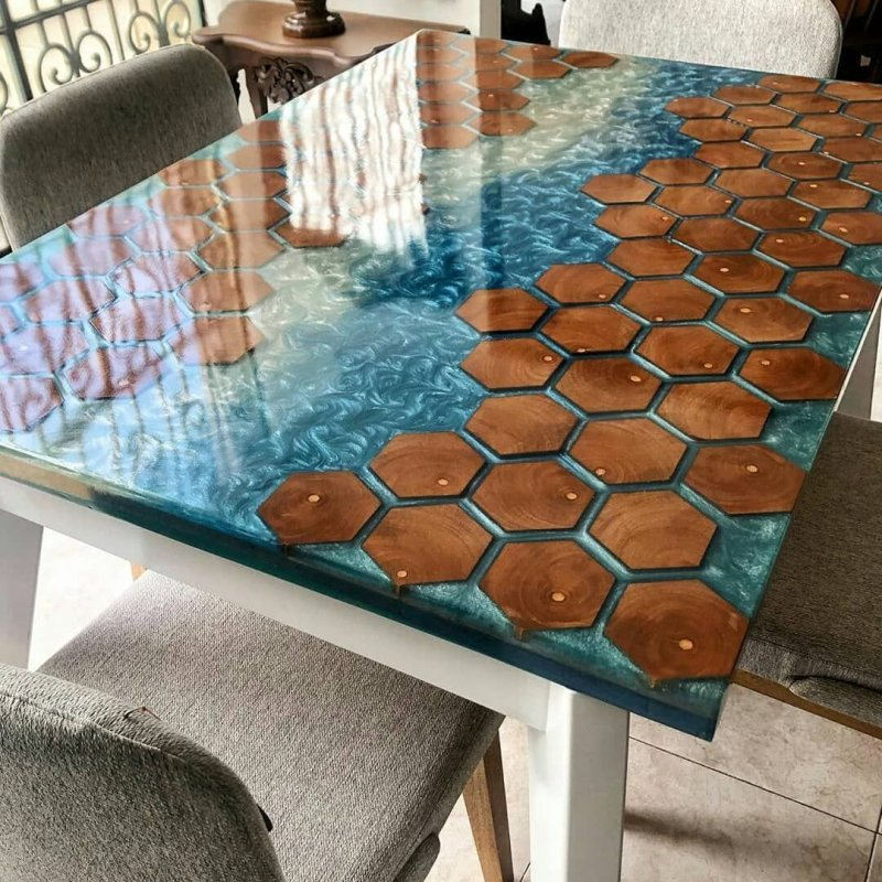 42 Great ideas for epoxy resin and wood furniture, how to make them ...