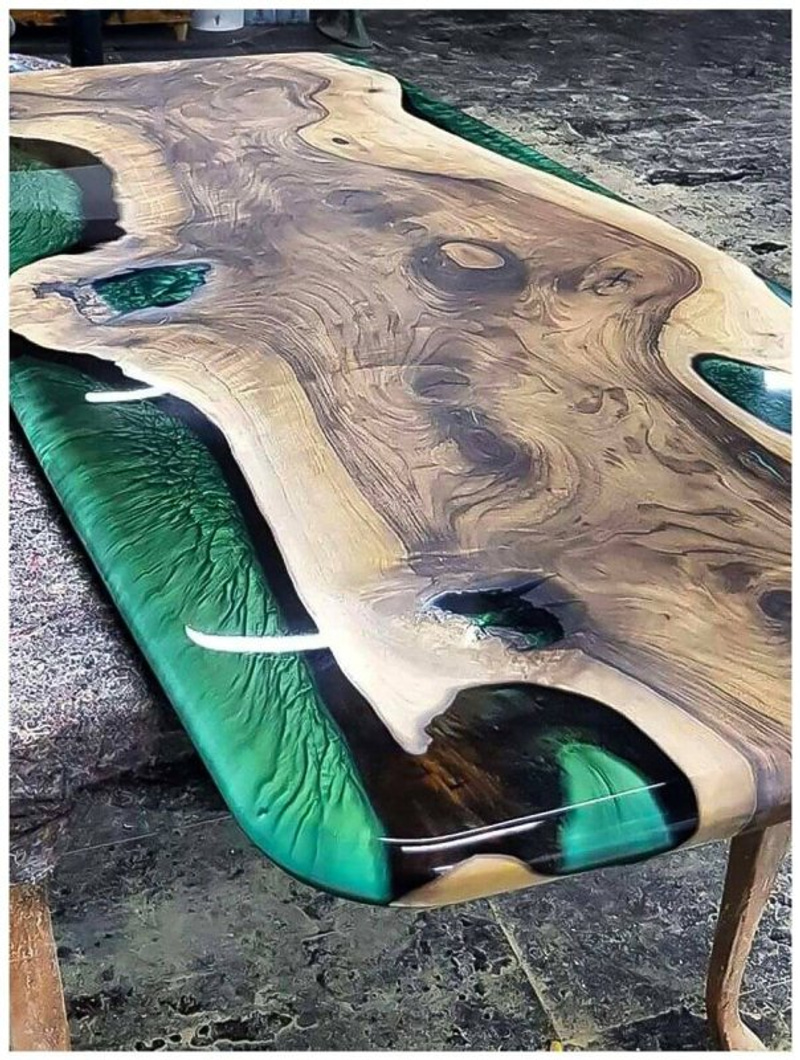 42 Great ideas for epoxy resin and wood furniture, how to make them ...