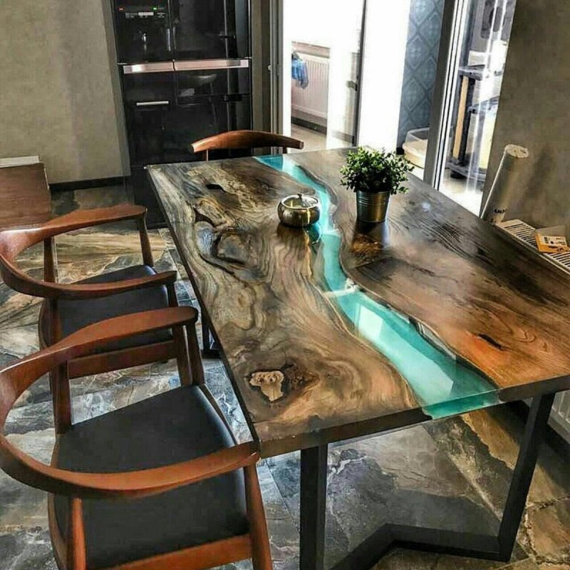 42 Great ideas for epoxy resin and wood furniture, how to make them ...