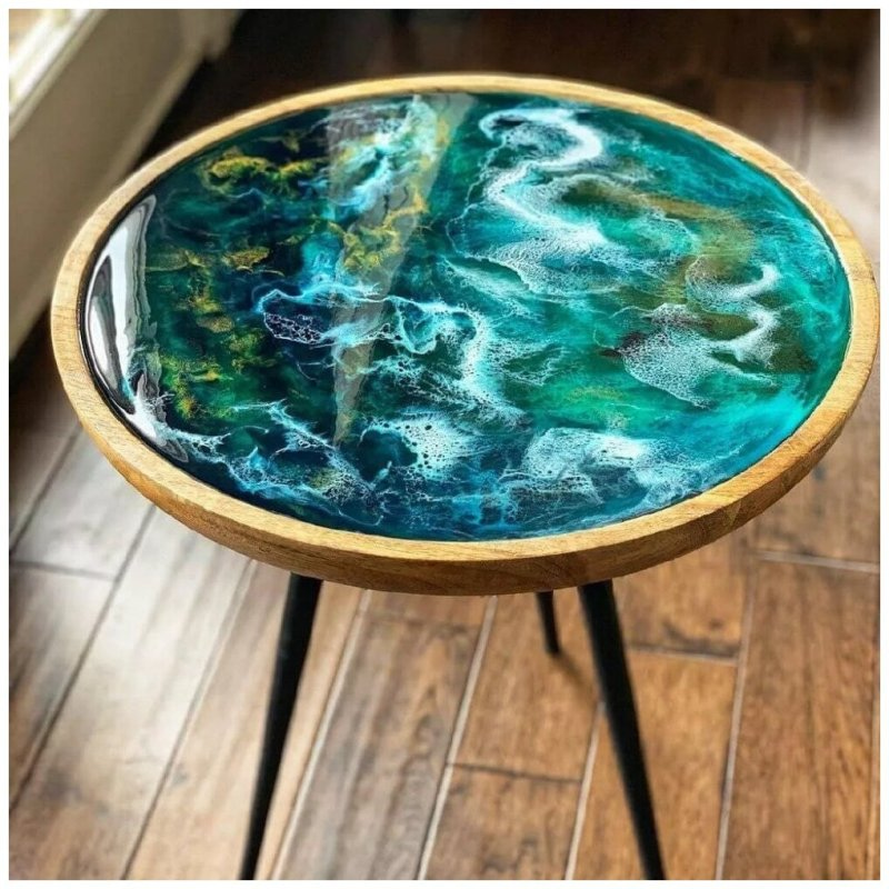 42 Great ideas for epoxy resin and wood furniture, how to make them ...