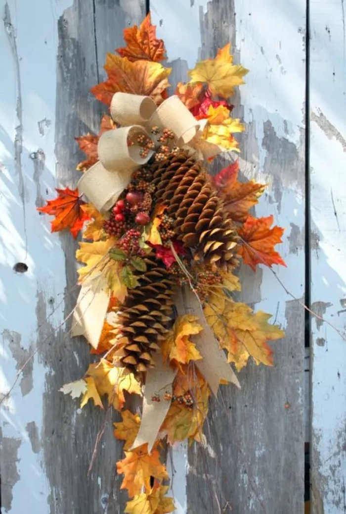 50 Fresh Fall Decoration Ideas with Pine Cones | My desired home