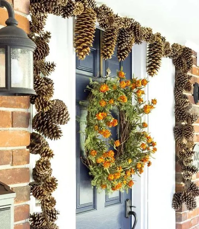 50 Fresh Fall Decoration Ideas with Pine Cones | My desired home