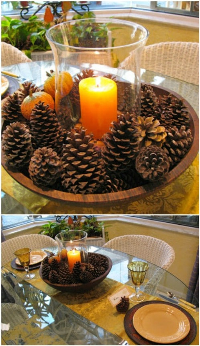 50 Fresh Fall Decoration Ideas with Pine Cones | My desired home