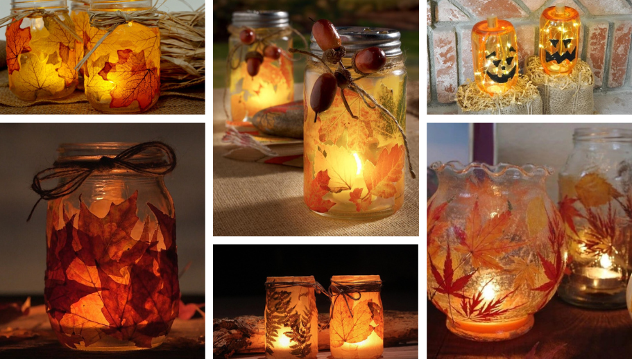 Fancy glass lanterns: How to make your own light decoration for autumn ...