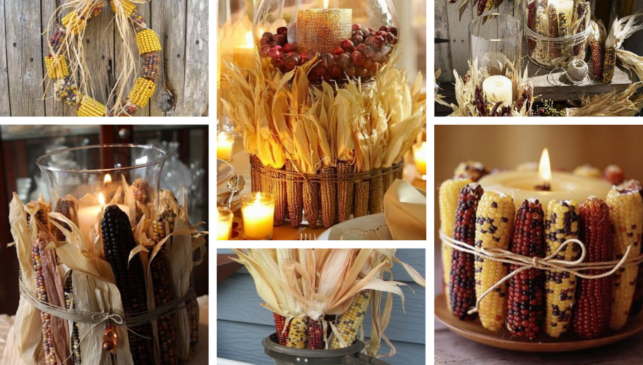 Perfect fall decorating ideas with dried corn | My desired home