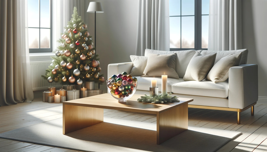 90 Festive Christmas Coffee Table Decor Ideas for Your Living Room | My desired home
