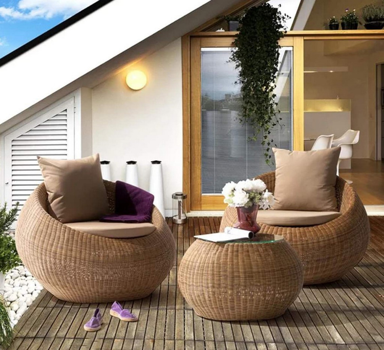 30 Ideas for Balcony Decoration with Rattan Furniture | My desired home