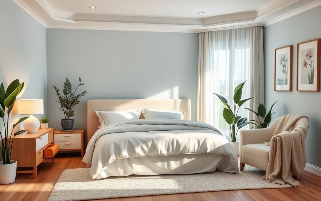 Create a Tranquil Bedroom for Better Sleep with Soft Colors and Comfort