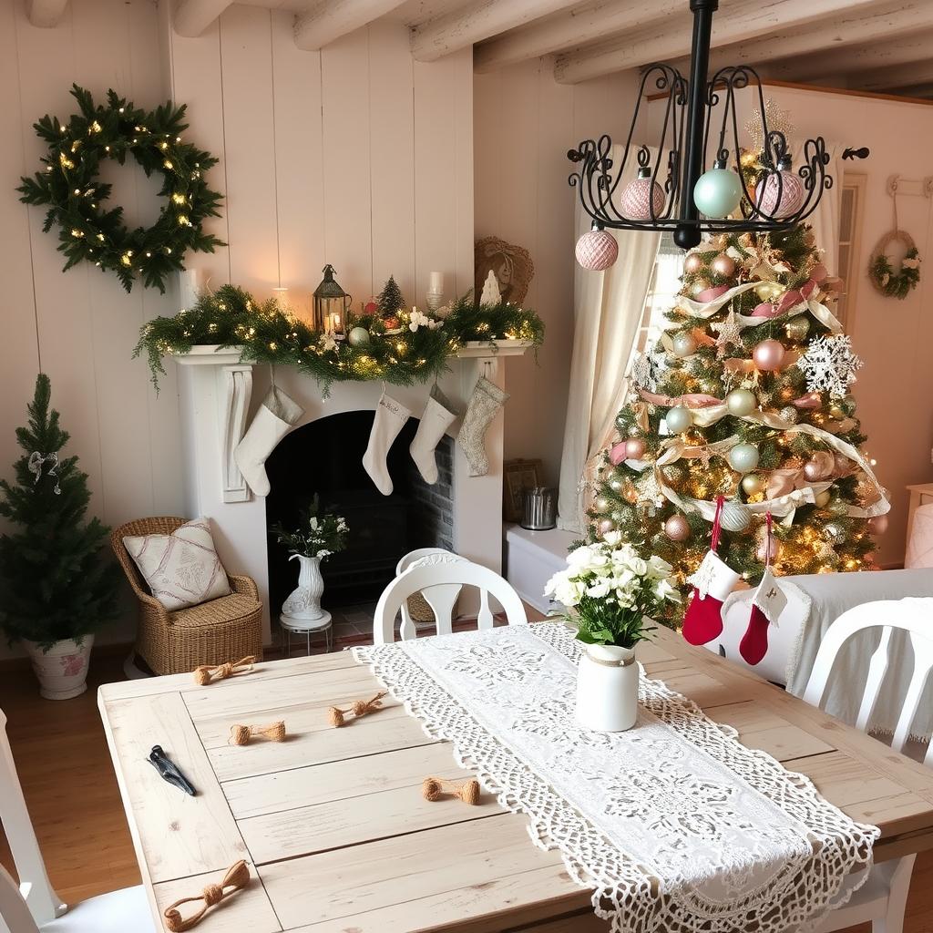 Shabby Chic Christmas Decor Ideas for a Timeless Holiday Look