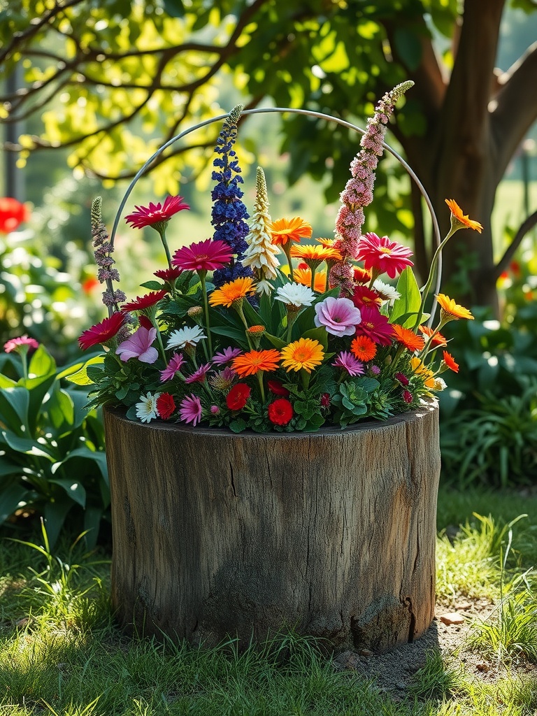 Tree Trunks Into Stunning Planters: Natural Decor Ideas | My desired home