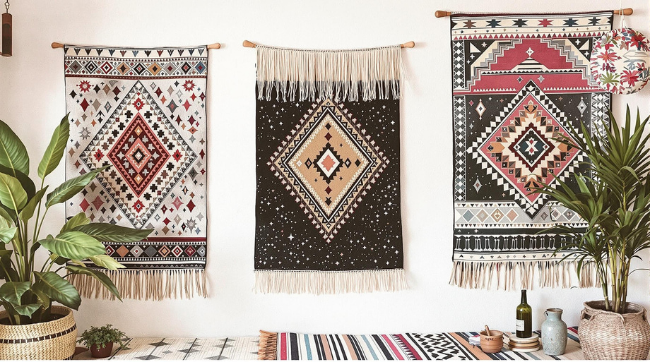 How to Decorate Your Wall with Boho Rugs | My desired home