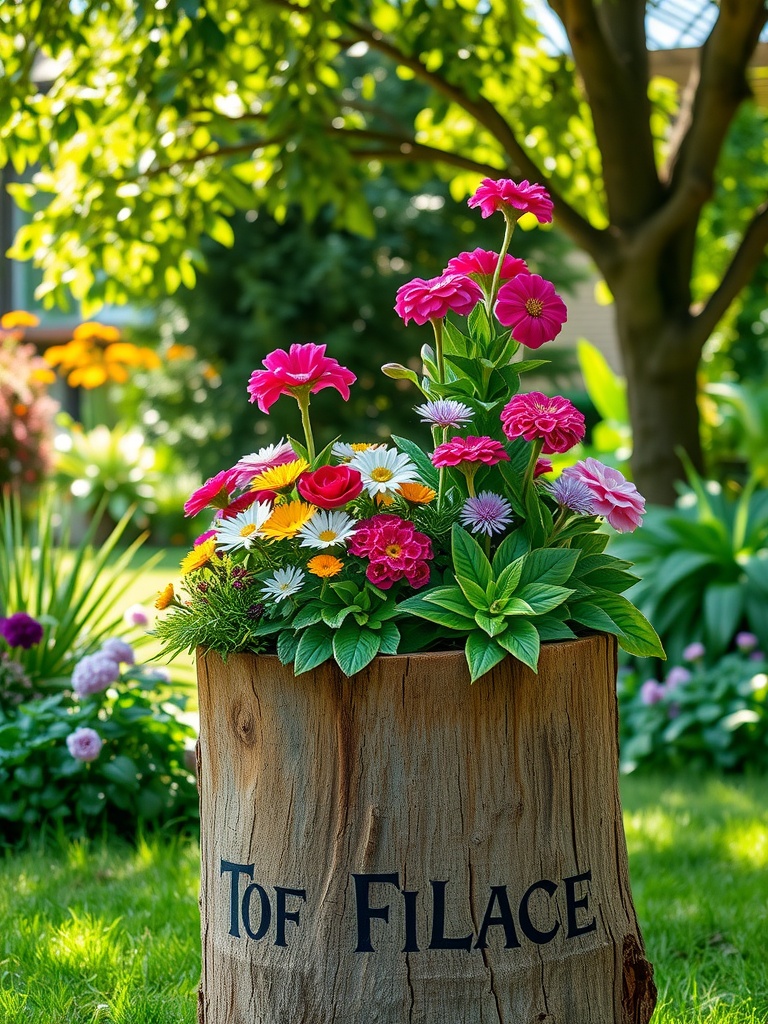 Tree Trunks Into Stunning Planters: Natural Decor Ideas | My desired home