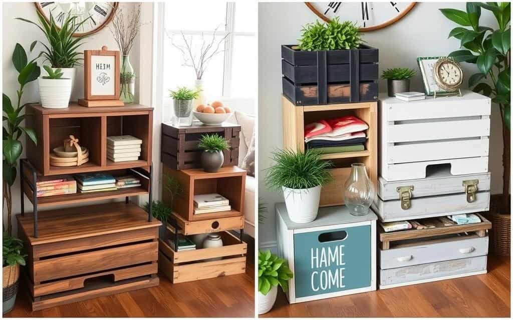 Transform Wooden Crates into Stylish Storage Solutions