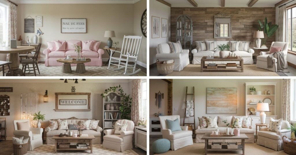 Charming Feminine Farmhouse Living Room Ideas for Cozy Spaces