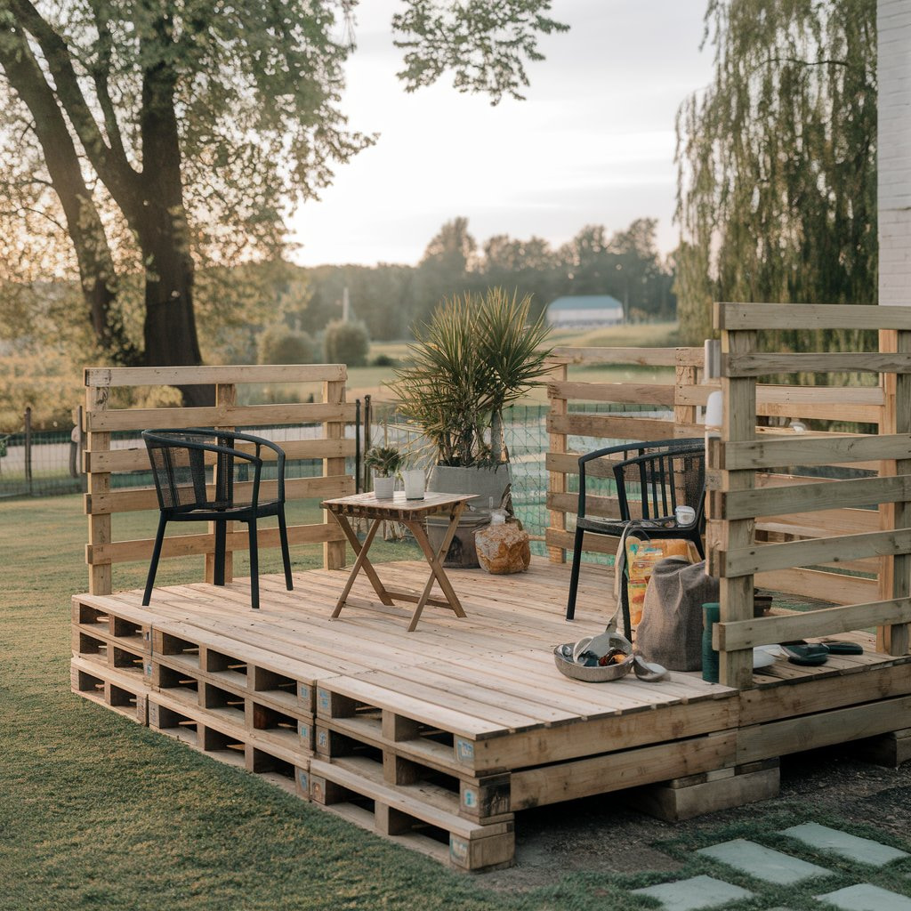How to Build a Beautiful Pallet Deck on a Budget | My desired home