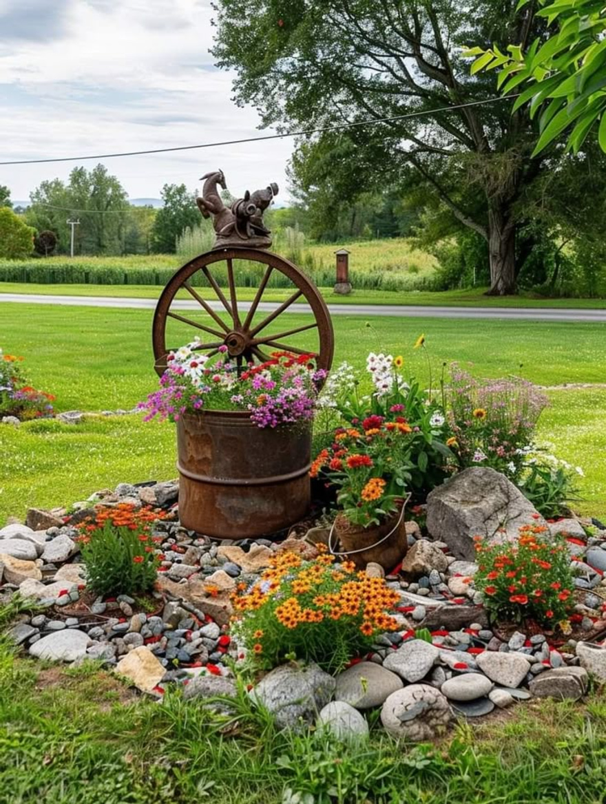 Flowerbed Islands: 30 Ideas for Small and Large Yards | My desired home