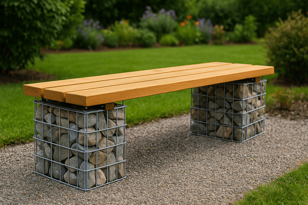 Upgrade Your Yard with a DIY Gabion Garden Bench | My desired home